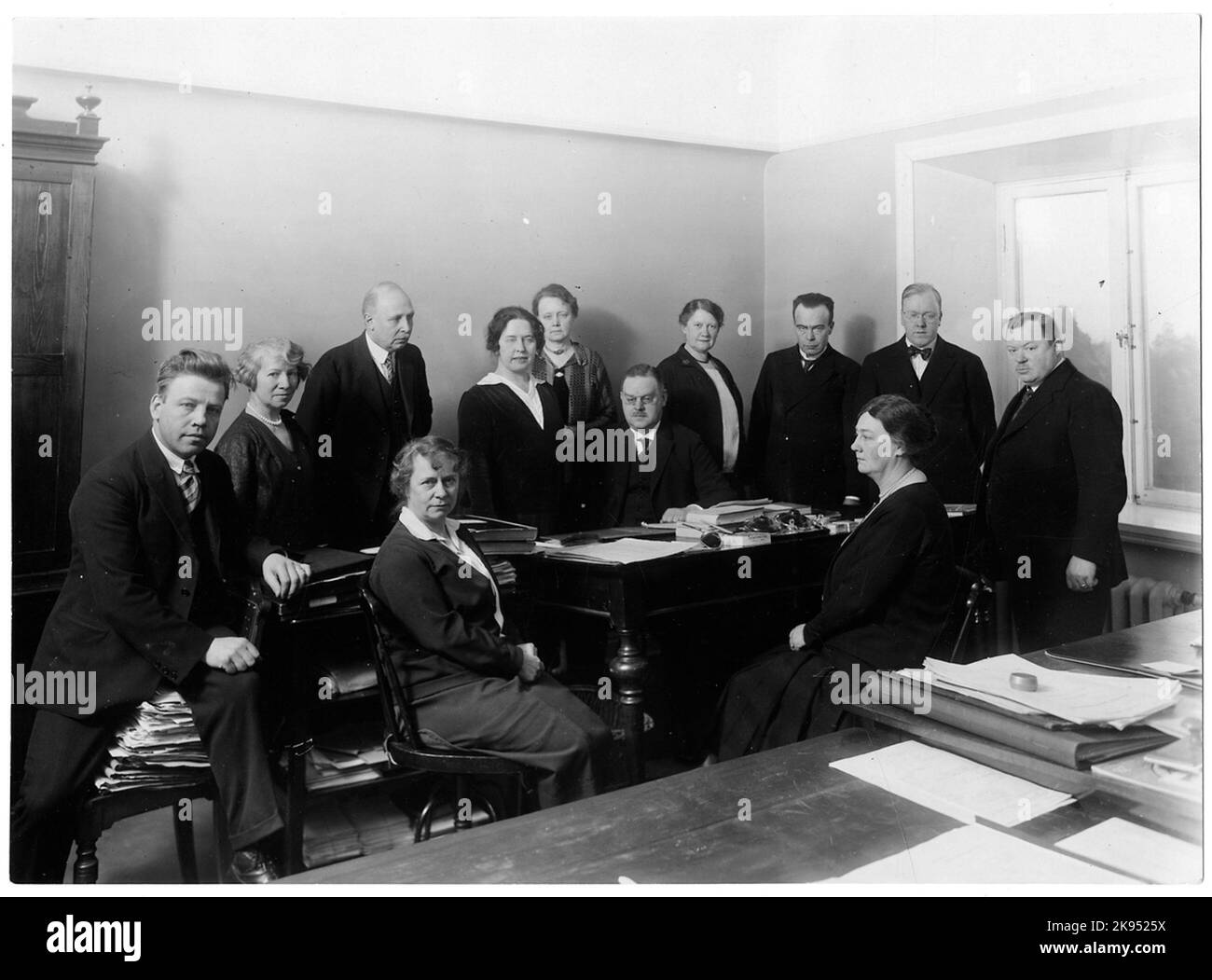 The staff at the control office, the department for traffic with abroad ...