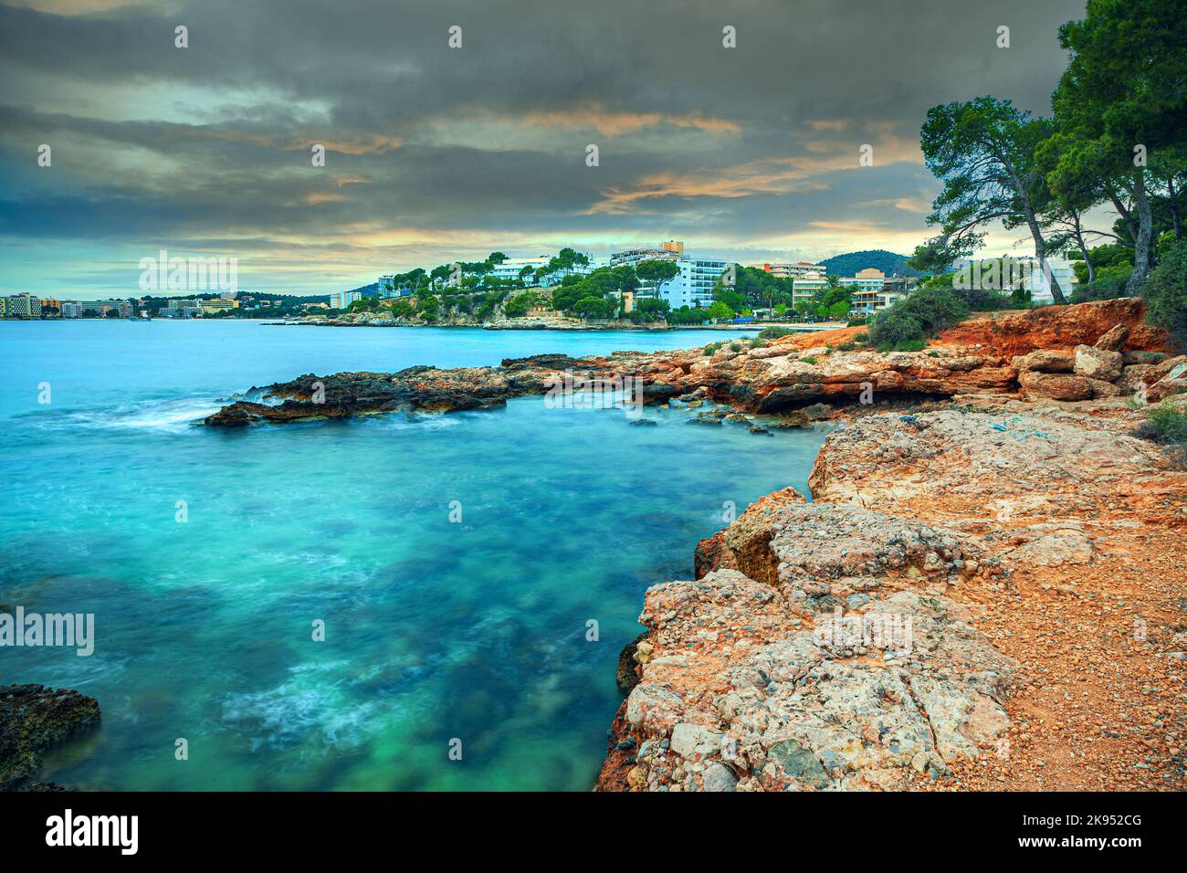 The coast of Mallorca Island, the Balearic Islands in the Mediterranean ...