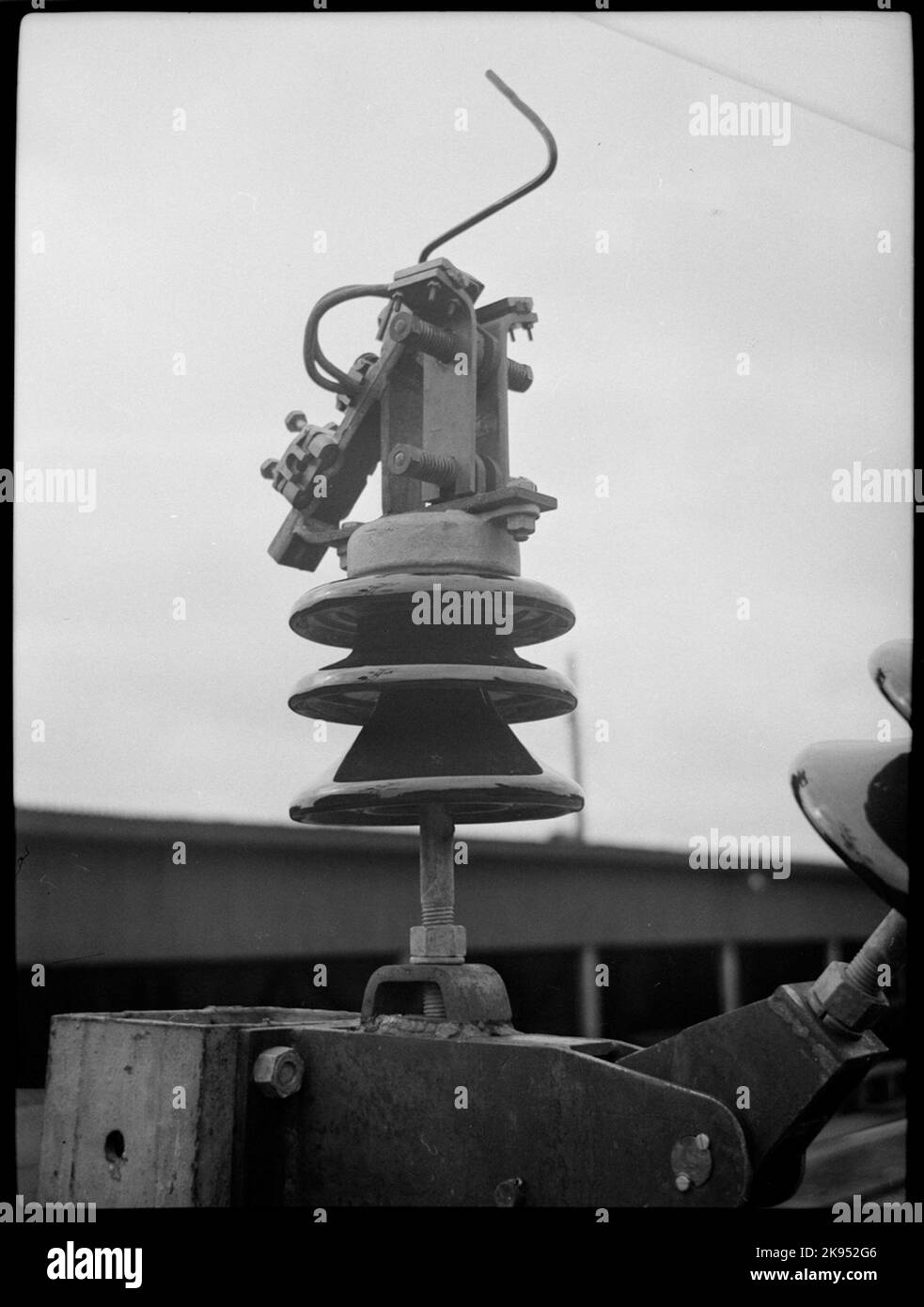 Detail, contact line post Stock Photo - Alamy
