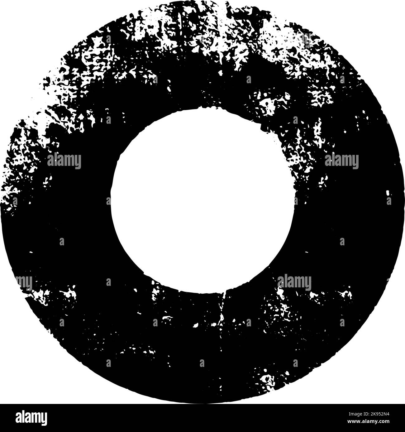A black thick grunge circle with half-erased ink Stock Vector Image ...