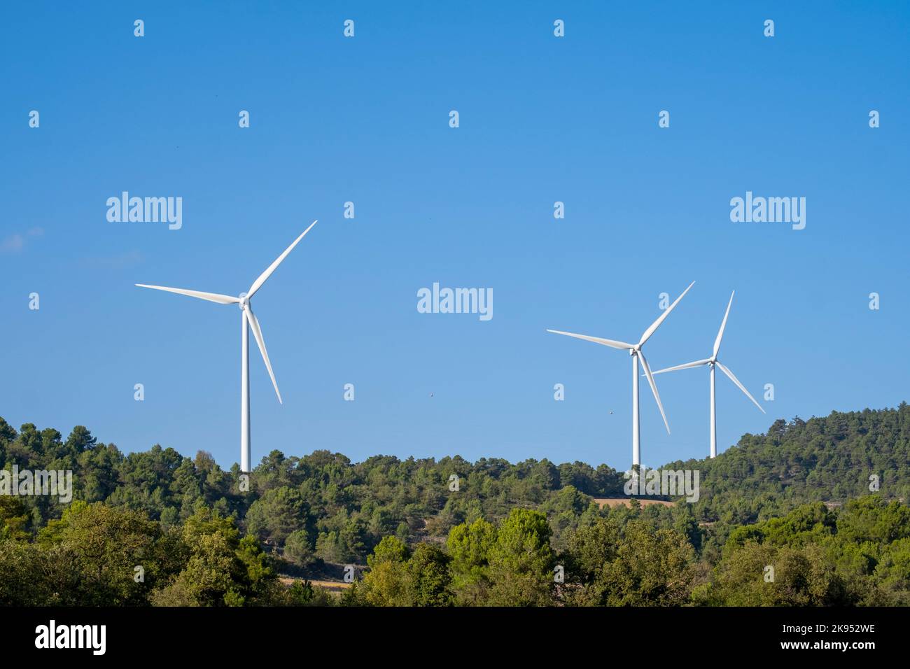 Wind turbines with the sky in the background in Spain Stock Photo - Alamy