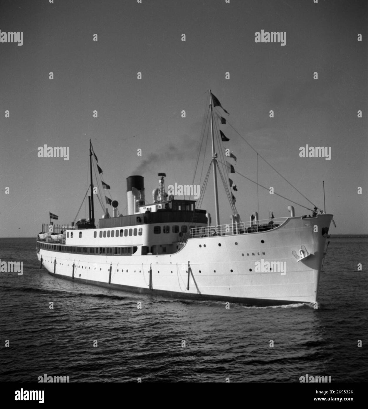 The steamship S/S Eagle arrives at Malmö harbor Stock Photo - Alamy