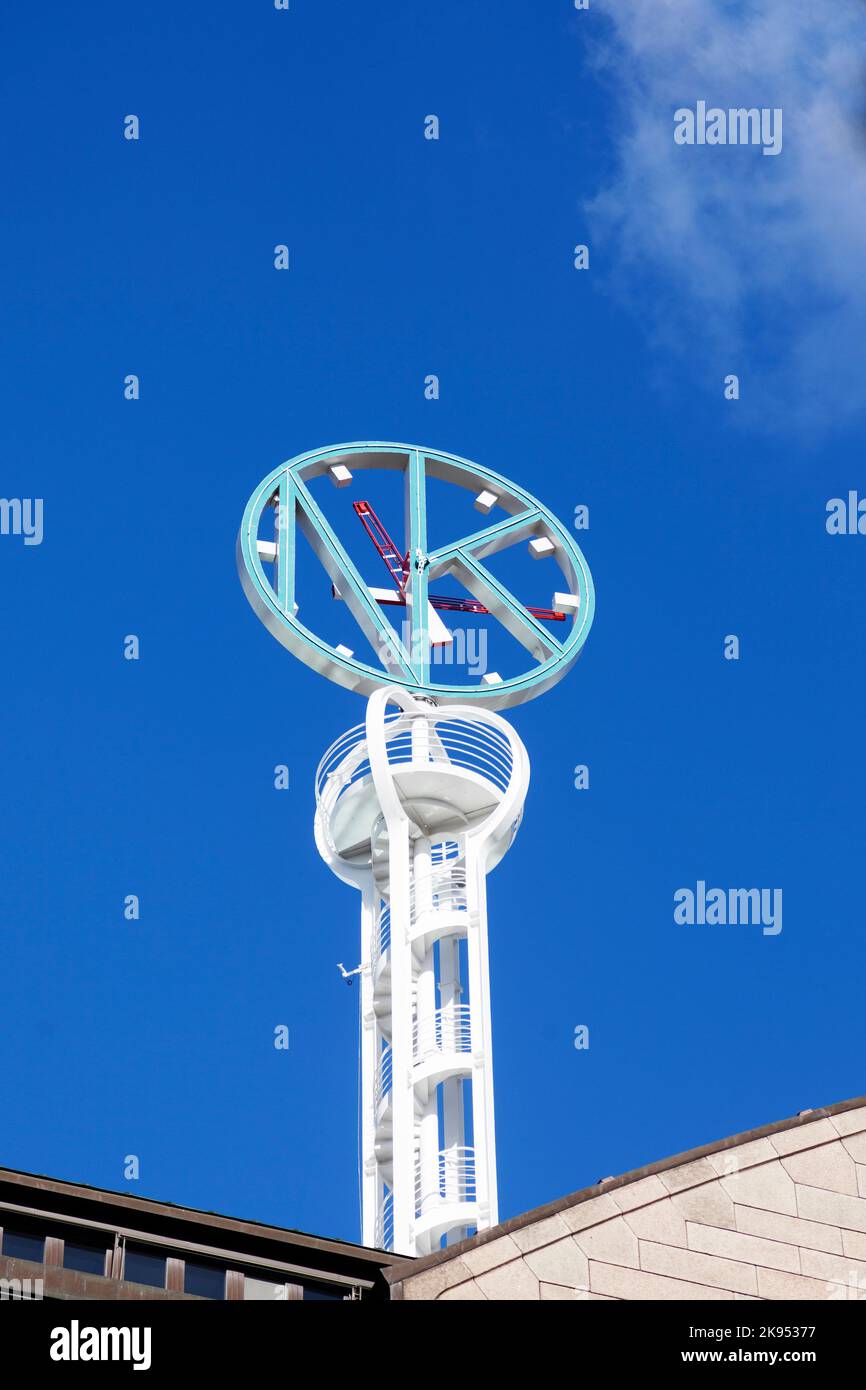 Stockholm, Sweden - October 10, 2022: sign on roof of famous department ...