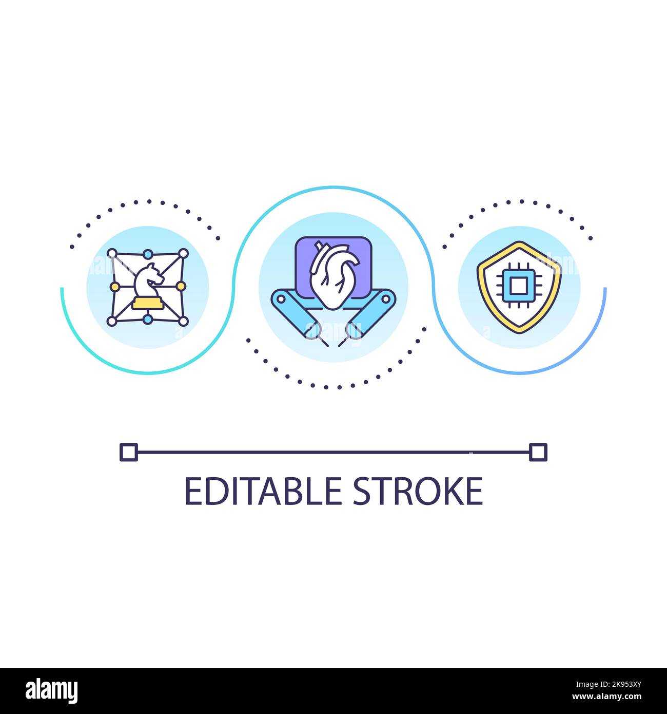 Healthcare industry improvement goals loop concept icon Stock Vector ...