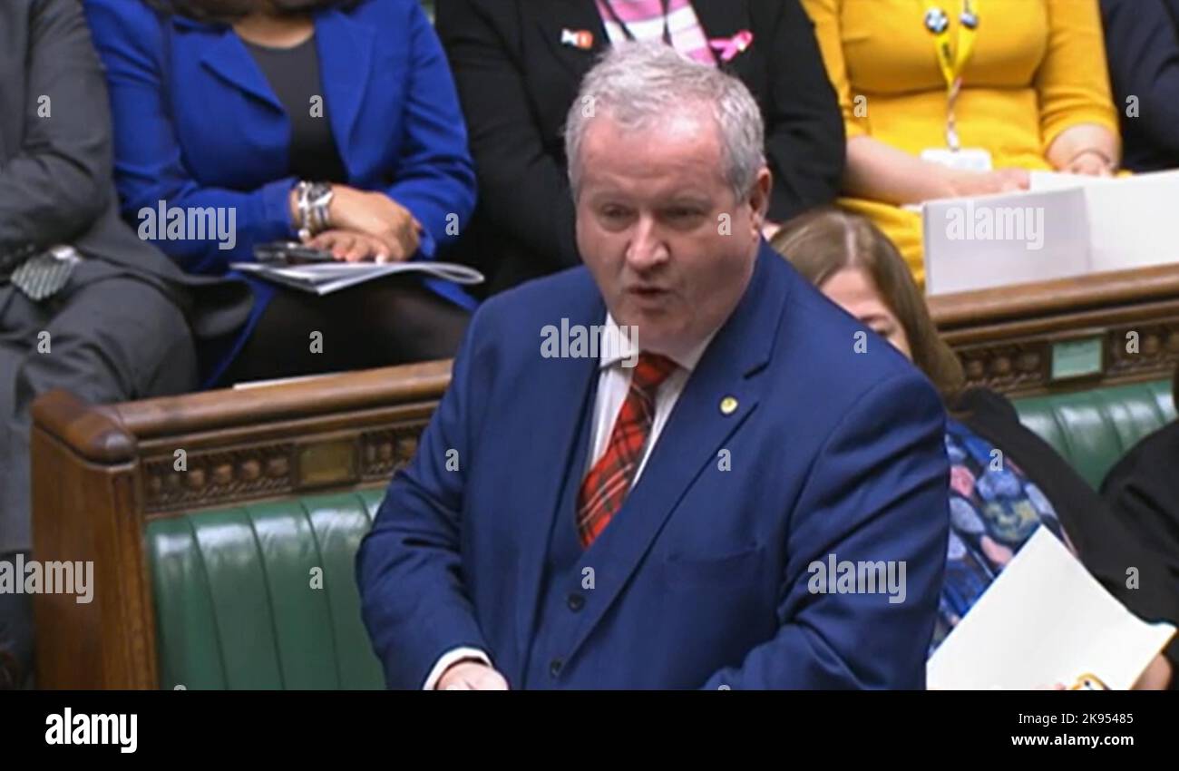 SNP Westminster leader Ian Blackford speaks during Prime Minister's ...