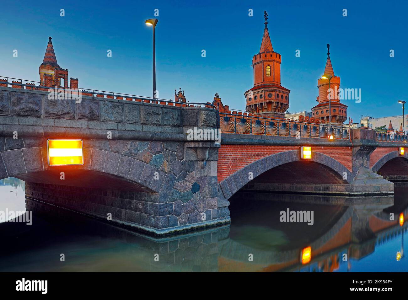 Oberbaum Bridge, double-deck bridge crossing Berlin's River Spree in ...