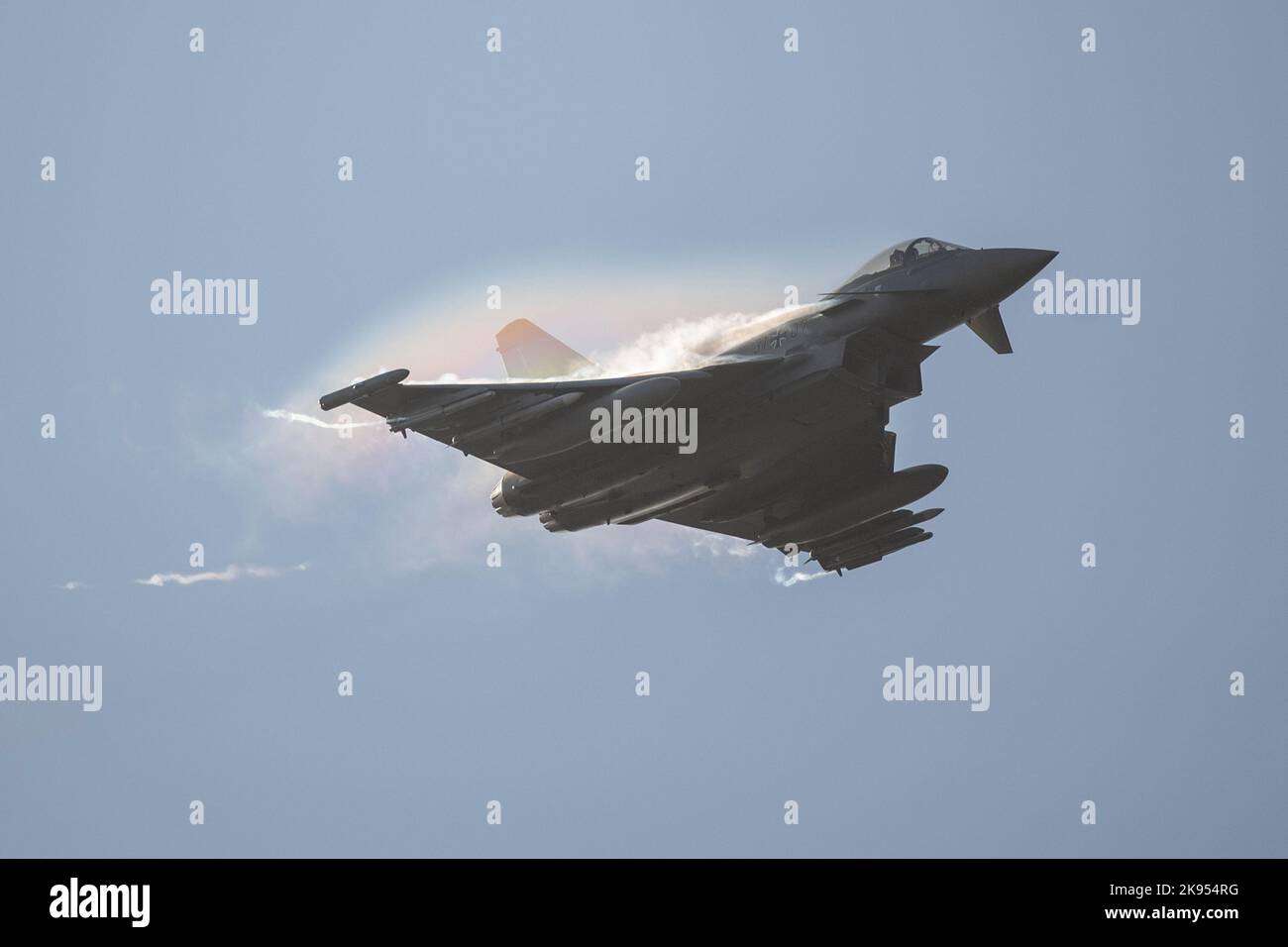 24 October 2022, Estonia, Ämari: A Eurofighter Typhoon fighter aircraft ...