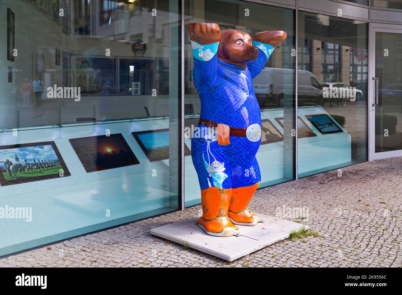 Berlin Baer in front of the Embassy of Mongolia, Germany, Berlin Stock ...