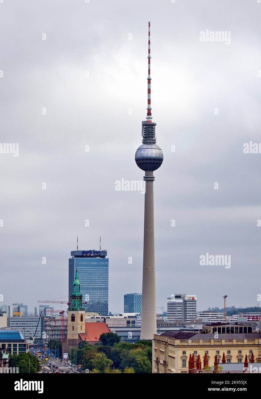Cityscape with television tower, Germany, Berlin Stock Photo - Alamy