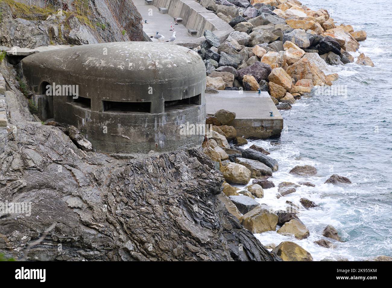 Defensive naval bunker located in Monterosso al Mare, in Cinque Terre ...