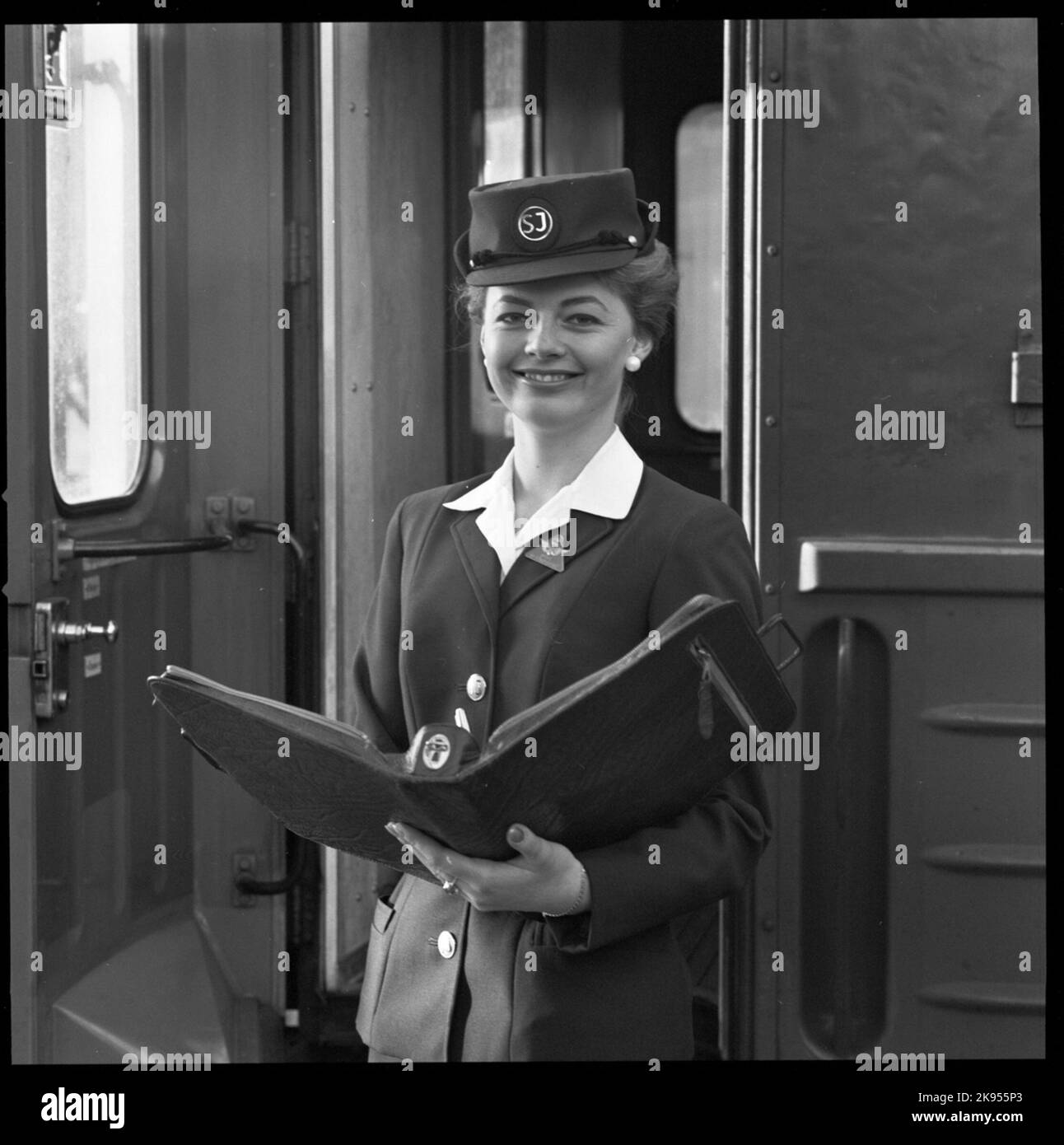 Train hostess. Stockholm Central Stock Photo - Alamy
