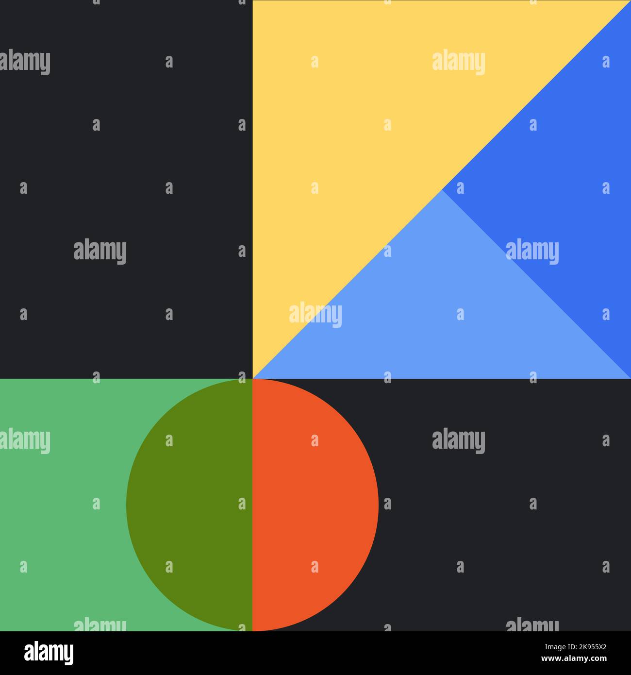 Seamless vector pattern, simple geometry forms, bright colors, bauhaus ...