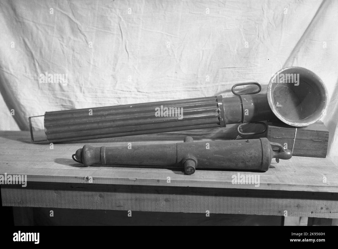 Megaphone and salute cannon for train ferry; Railway Museum Stock Photo ...