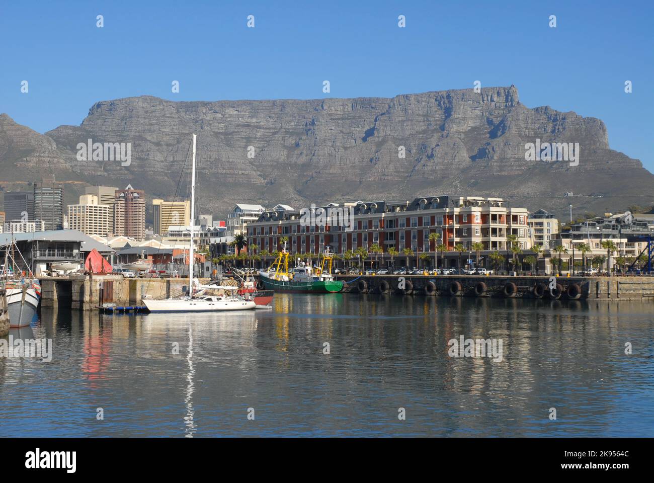 Table Mountain landscape from V and A Waterfront, Cape Town, Western ...