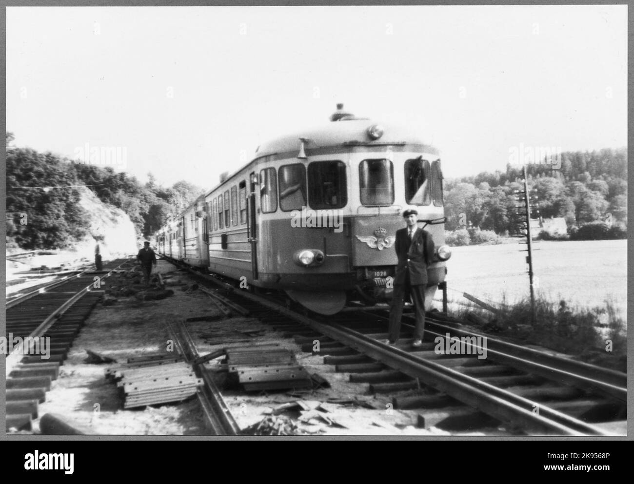 The State Railways, SJ Y6 1028. First passenger trains on normal tracks ...