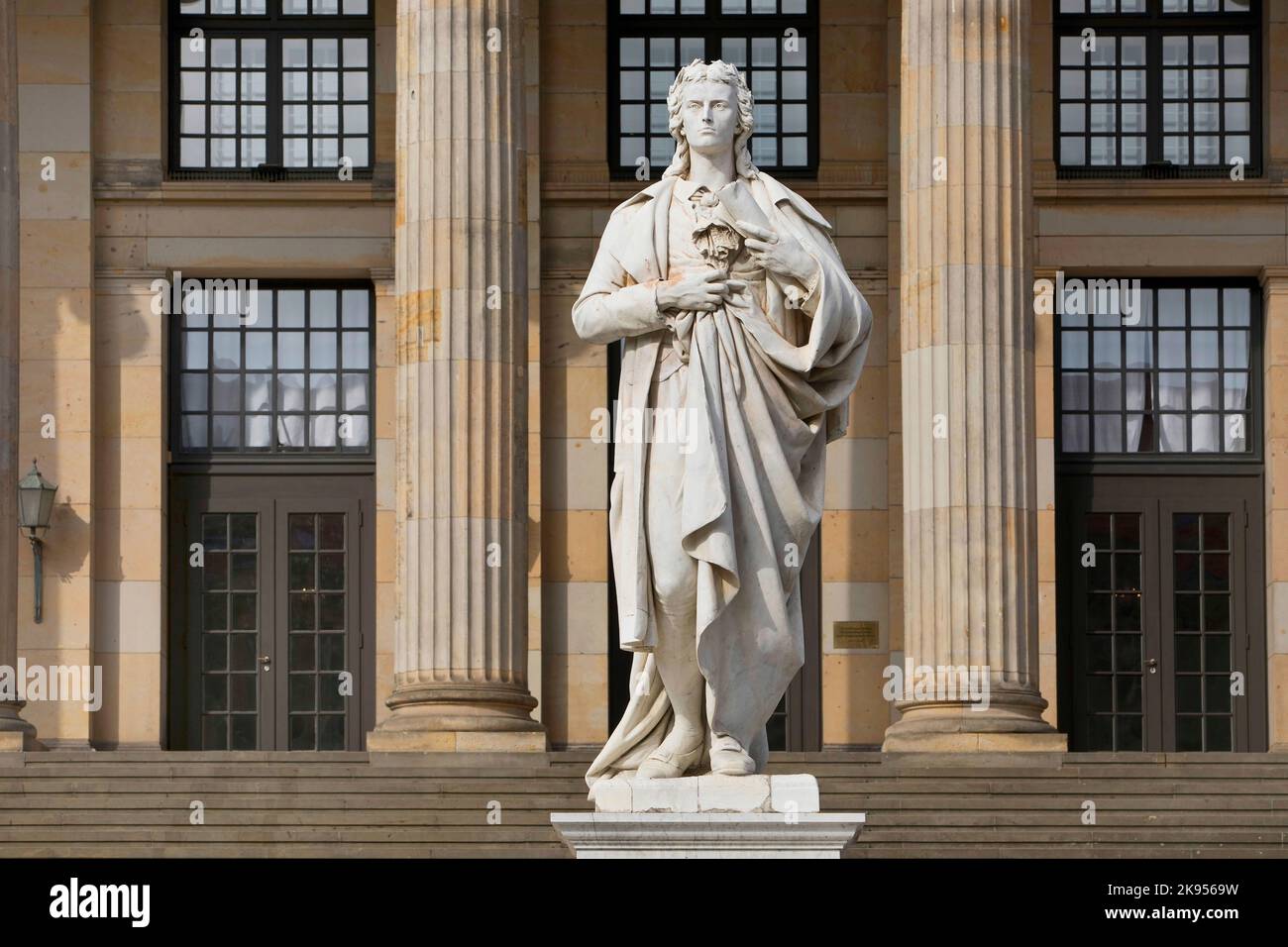 Schiller Memorial at the Gendarmenmarkt in front of the concert hall ...