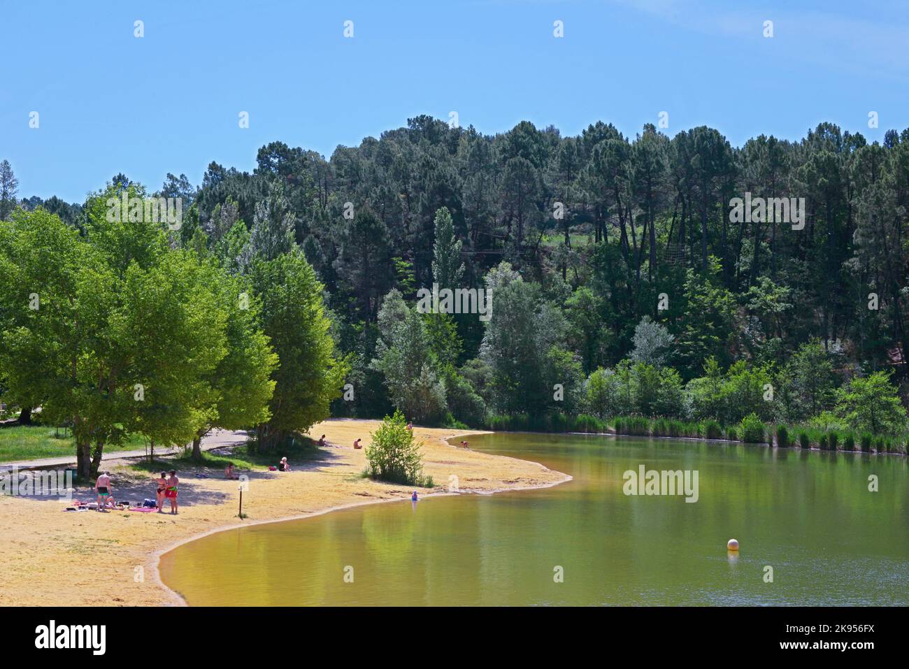 little lake of Salettes at the nature park of Ventoux, France, Provence ...