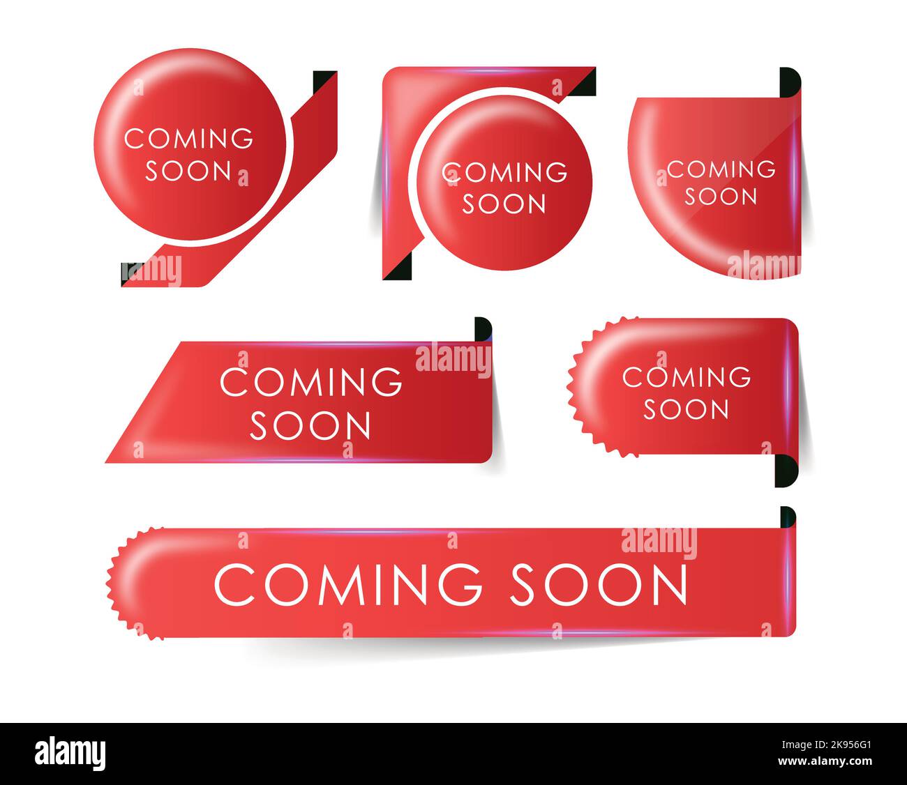 A set of Coming Soon banners on white background Stock Vector Image ...