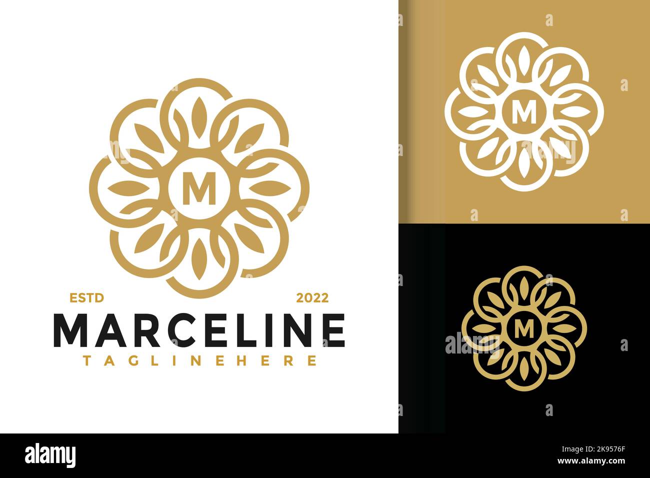 A Marceline company logo design designs concept Stock Vector Image ...