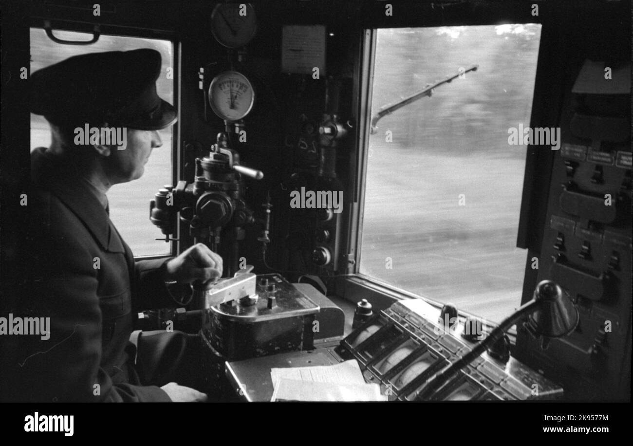 Locomotive driver in service Stock Photo - Alamy