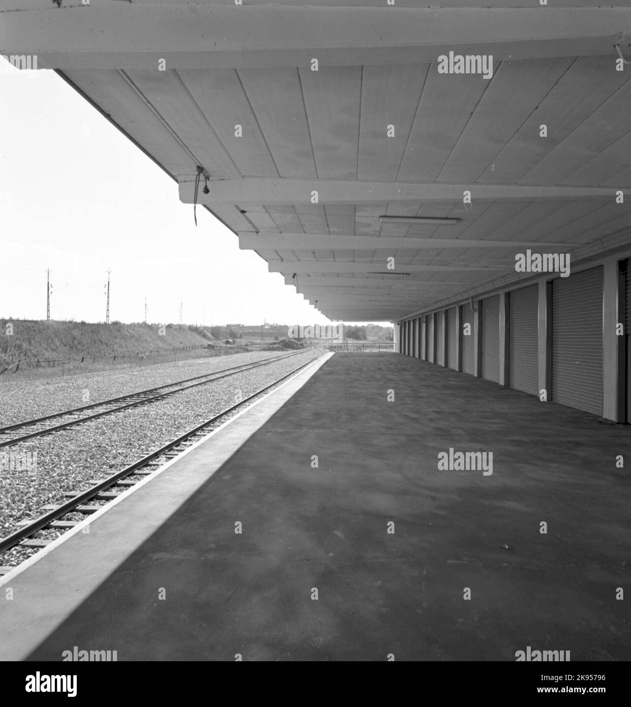 State Railways, SJ. Svenska Truck AB, Slab Magasin in Årsta. Newly ...