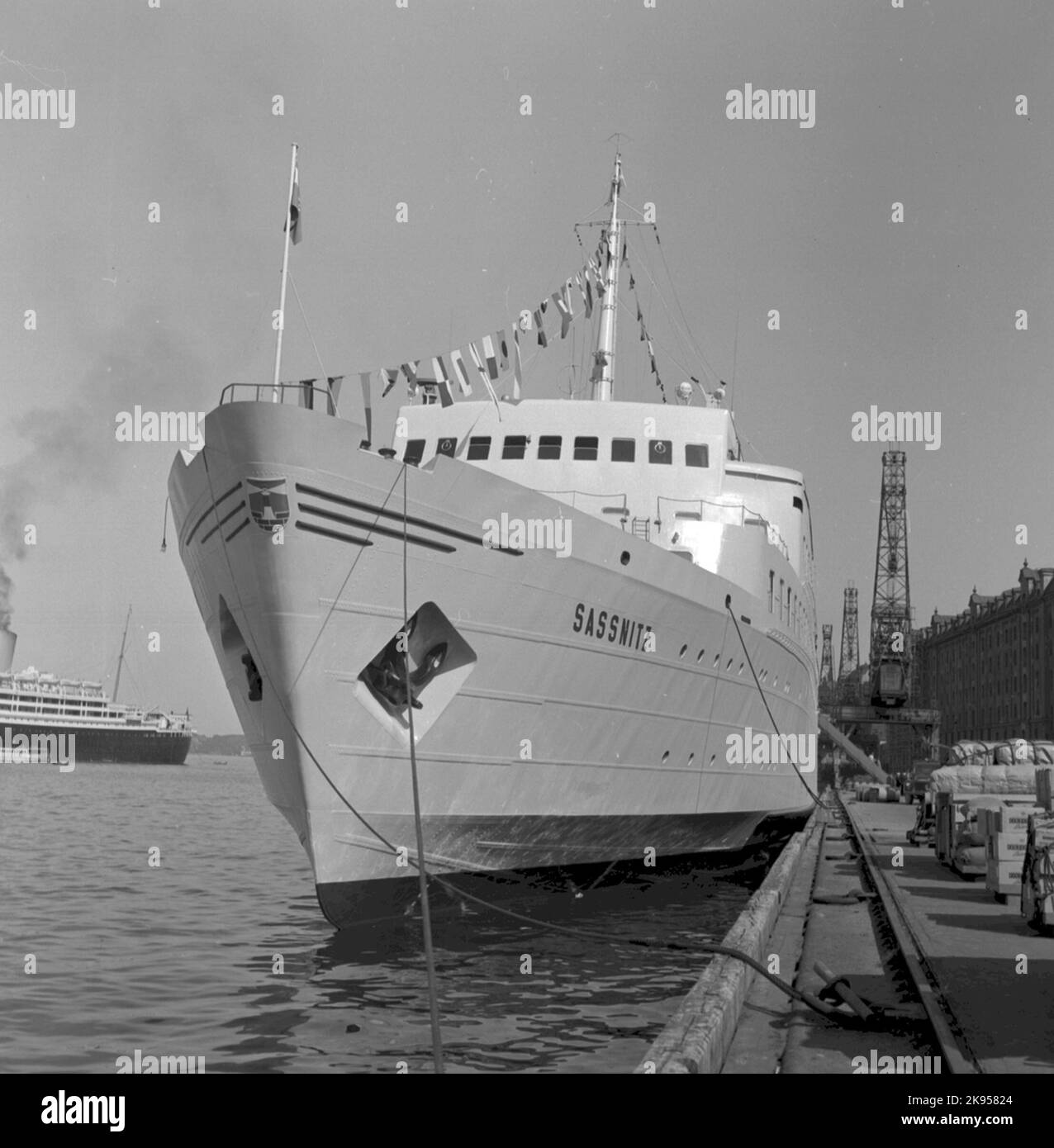 Ferry port sassnitz Black and White Stock Photos & Images - Alamy