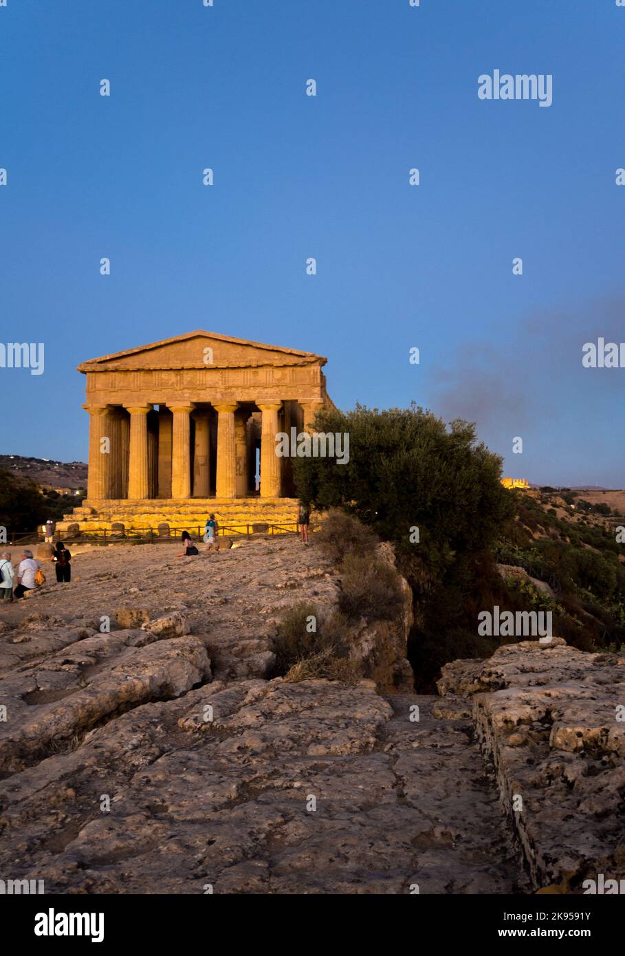 Italy, Sicily, Agrigento. Valle Dei Templi. Greek Temple of Concordia ...