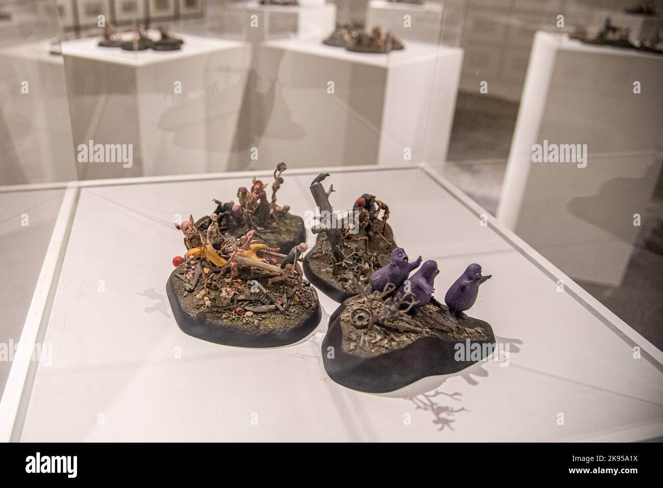 An artwork by British artist Jake and Dinos Chapman on display at the ...