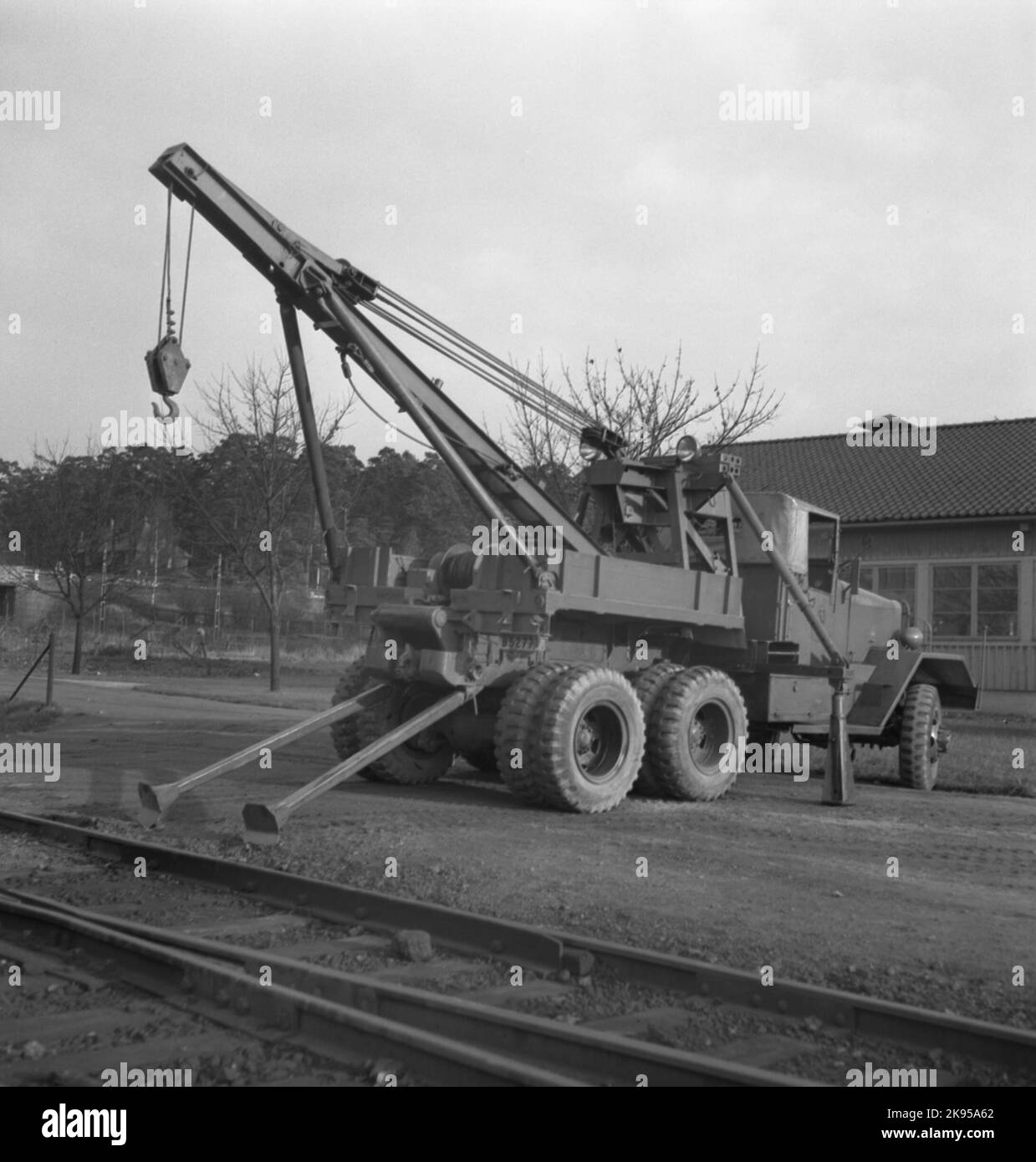 State Railways, SJ tow truck. Back and side support Stock Photo - Alamy