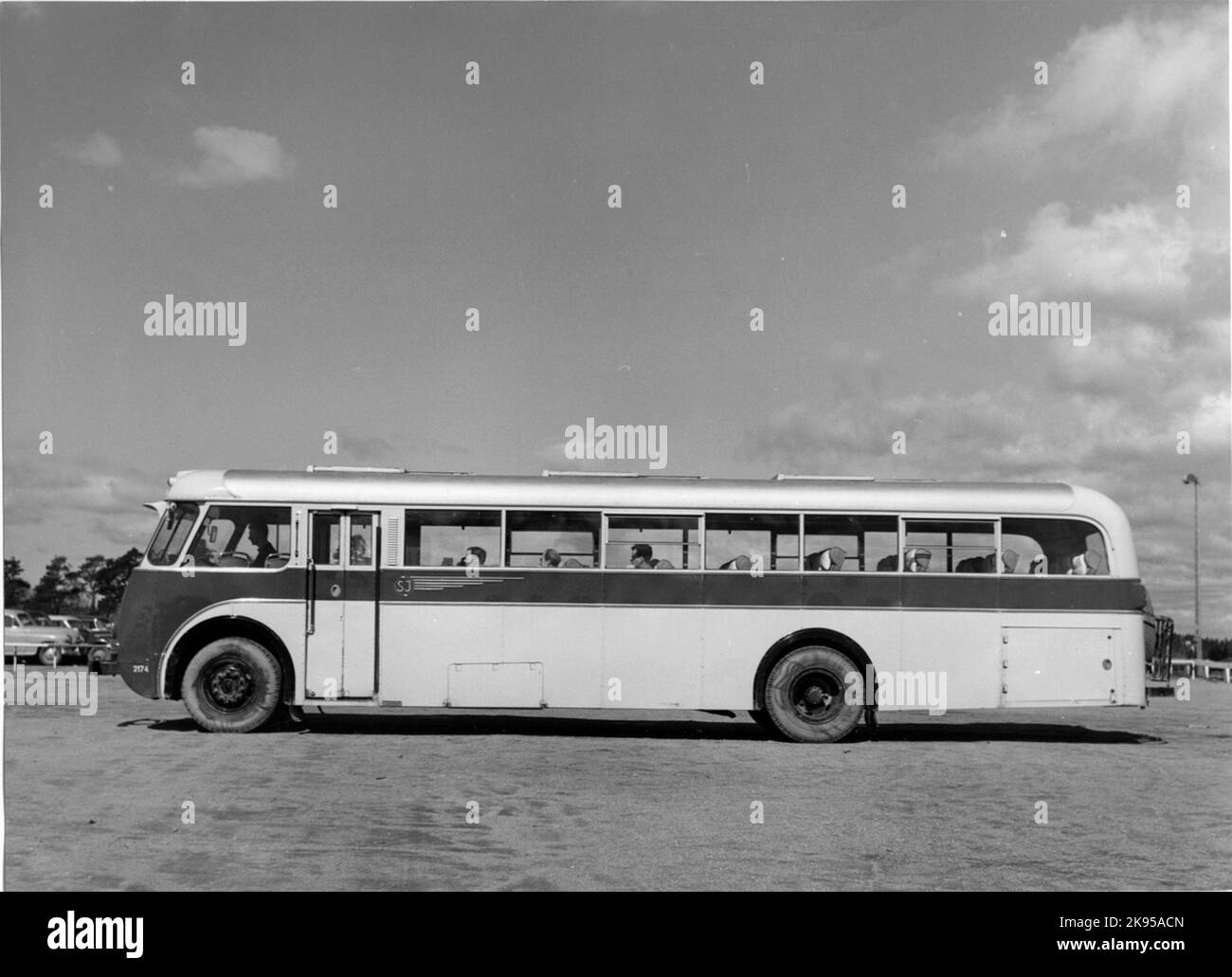 State Railways, SJ Bus 2174. Volvo Bus B638 Stock Photo - Alamy