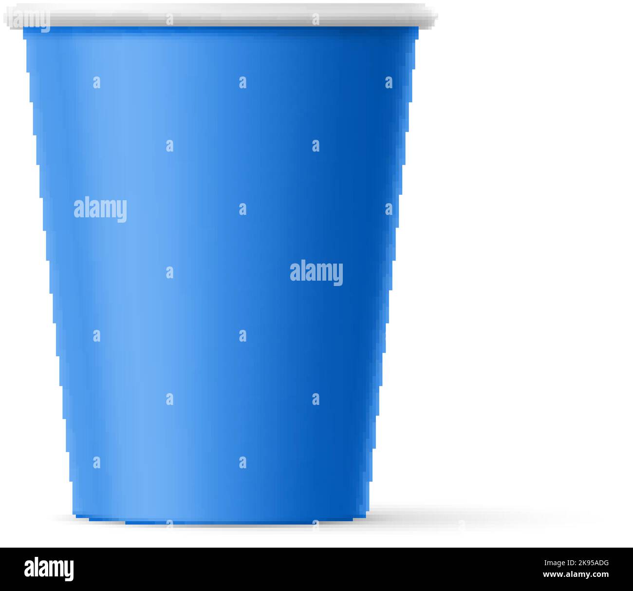 Close up of Takeaway Blue Blank Paper Cup Mock Up Isolated On White ...