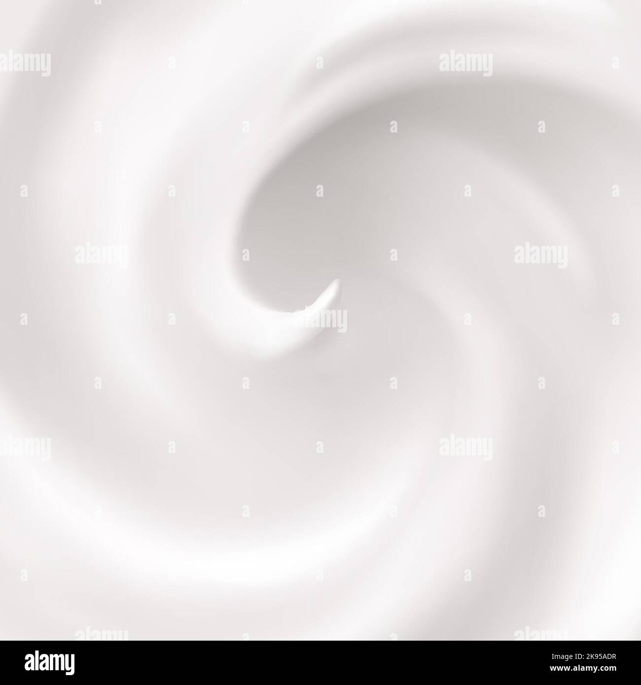 Yogurt Waves of White Cream Mousse, a Mixed Dairy Product, Tasty ...