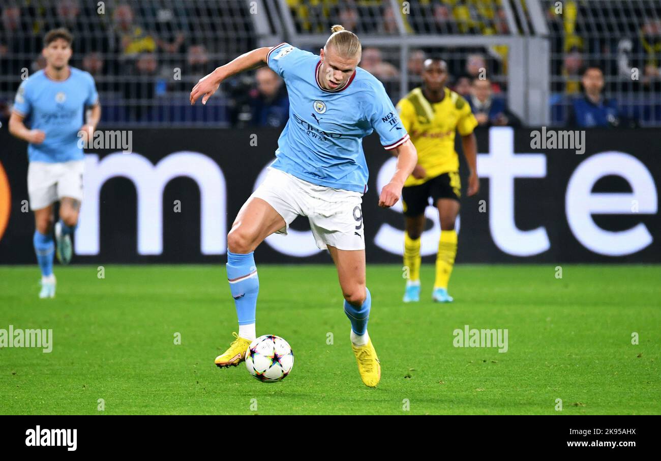 UEFA Champions League, Signal Iduna Park Dortmund, Bor. Dortmund vs Manchester City; Erling ...