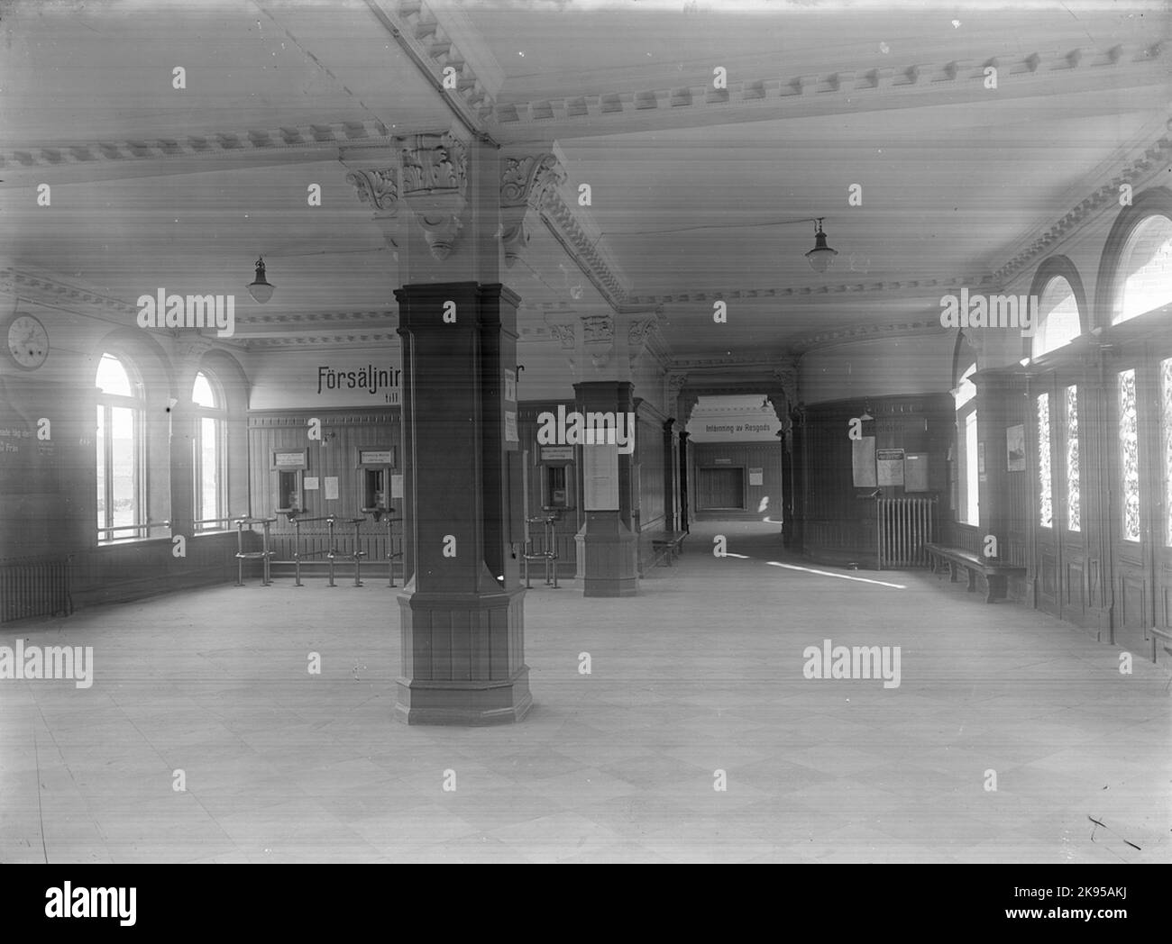 The large waiting room in Borås station house Stock Photo - Alamy