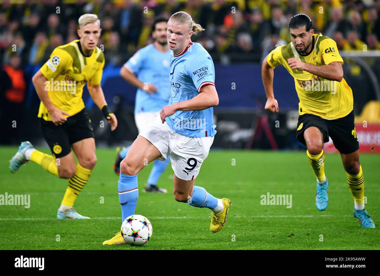 UEFA Champions League, Signal Iduna Park Dortmund, Bor. Dortmund vs Manchester City; Erling ...