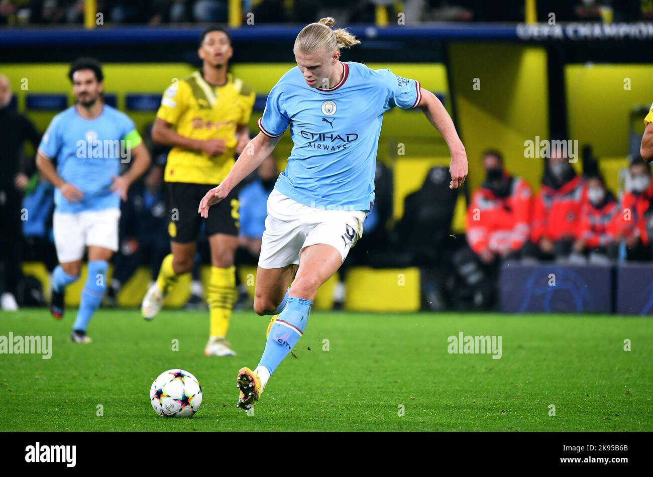 UEFA Champions League, Signal Iduna Park Dortmund, Bor. Dortmund vs Manchester City; Erling ...