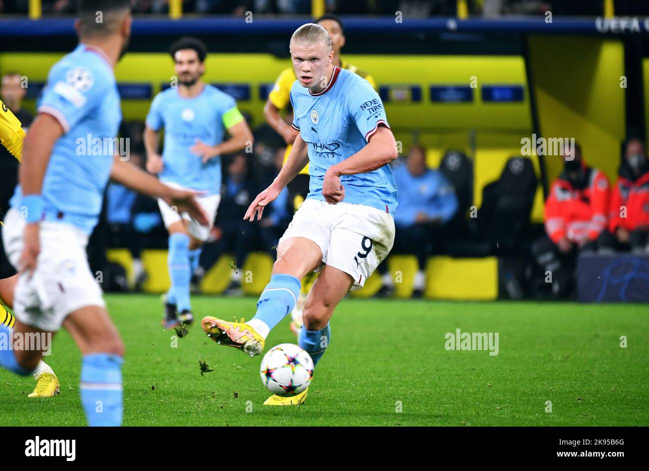 UEFA Champions League, Signal Iduna Park Dortmund, Bor. Dortmund vs Manchester City; Erling ...