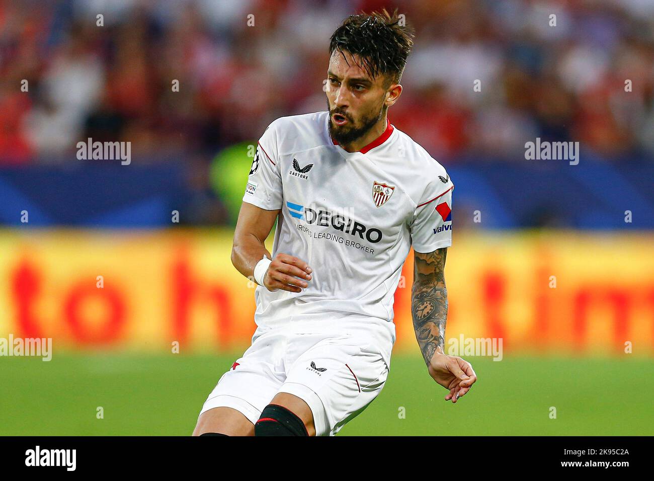 Sevilla, Spain. 25/10/2022, Alex Telles of Sevilla FC during the UEFA ...