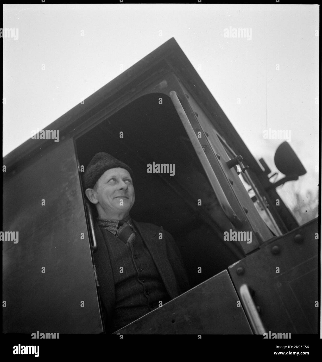 Locomotive driver at his workplace Stock Photo - Alamy