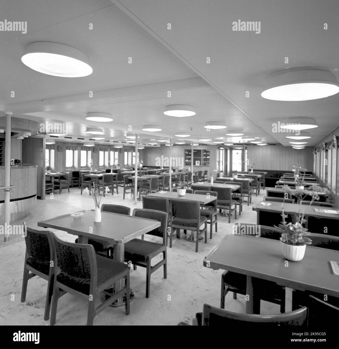 M/S "Trelleborg", cafeteria Stock Photo - Alamy