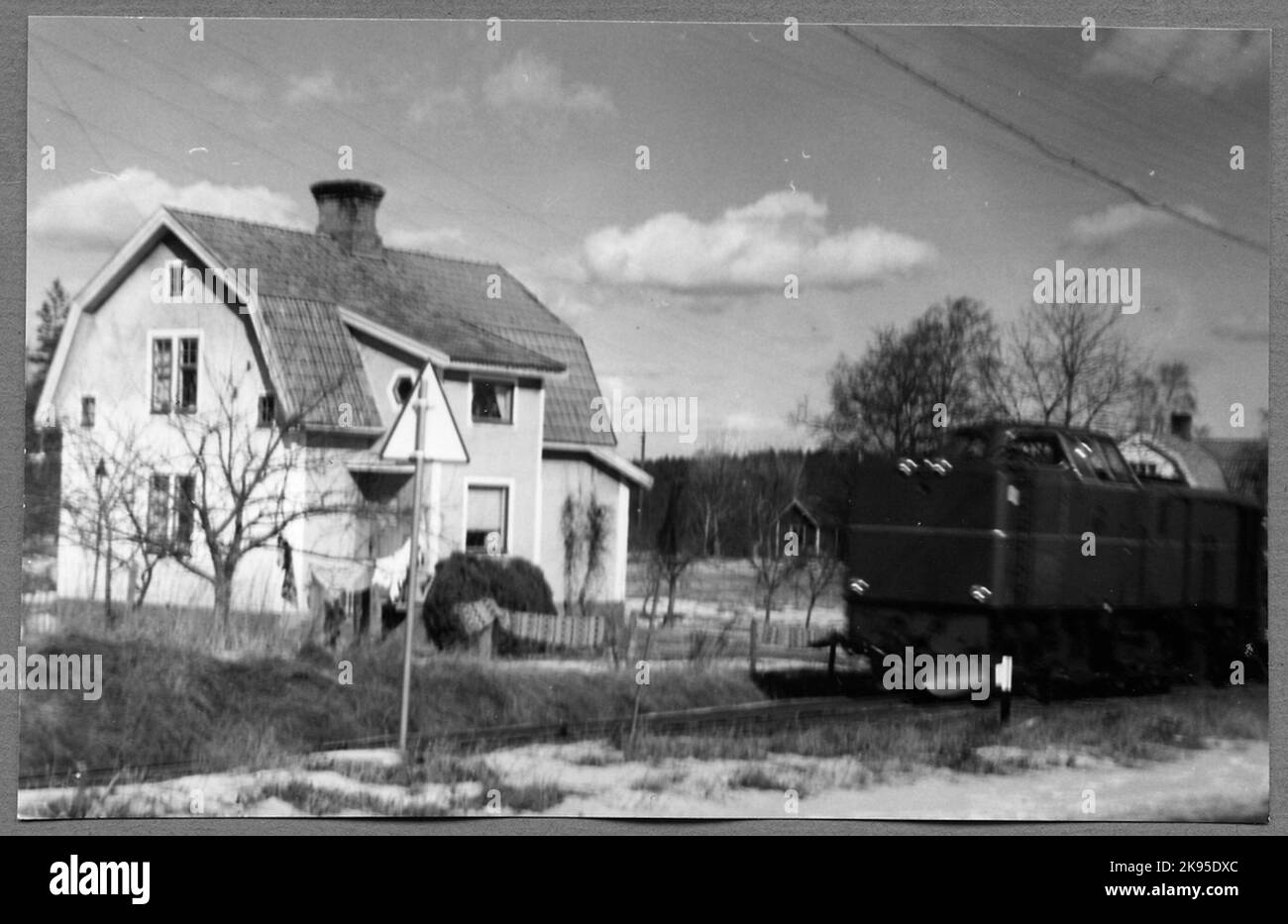 Freight train 5448 on the line between Hjorted and Totebo. State ...