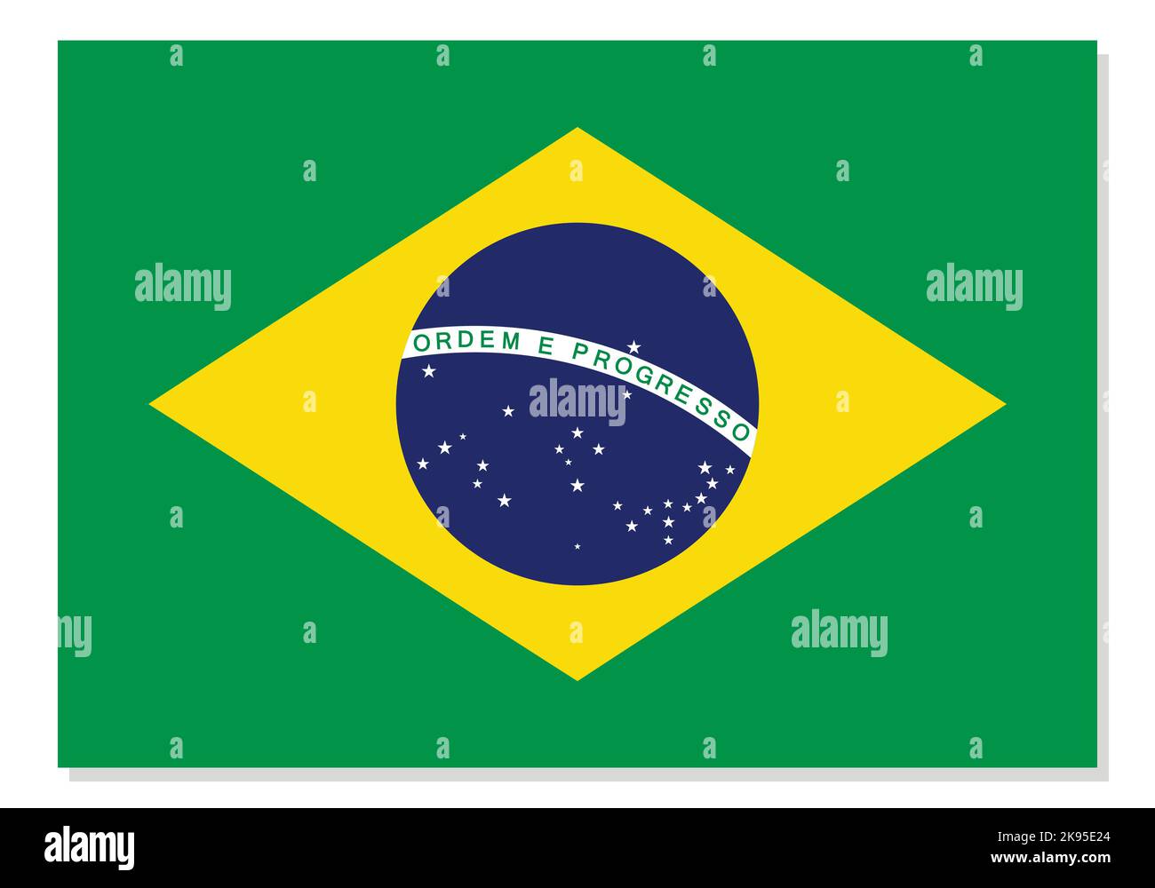 Flag of Brazil. Brazilian national symbol in official colors. Template ...