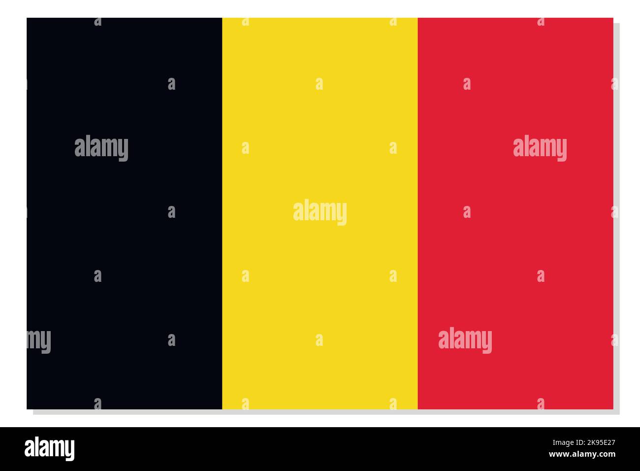 Flag of Belgium. Belgian national symbol in official colors. Template ...