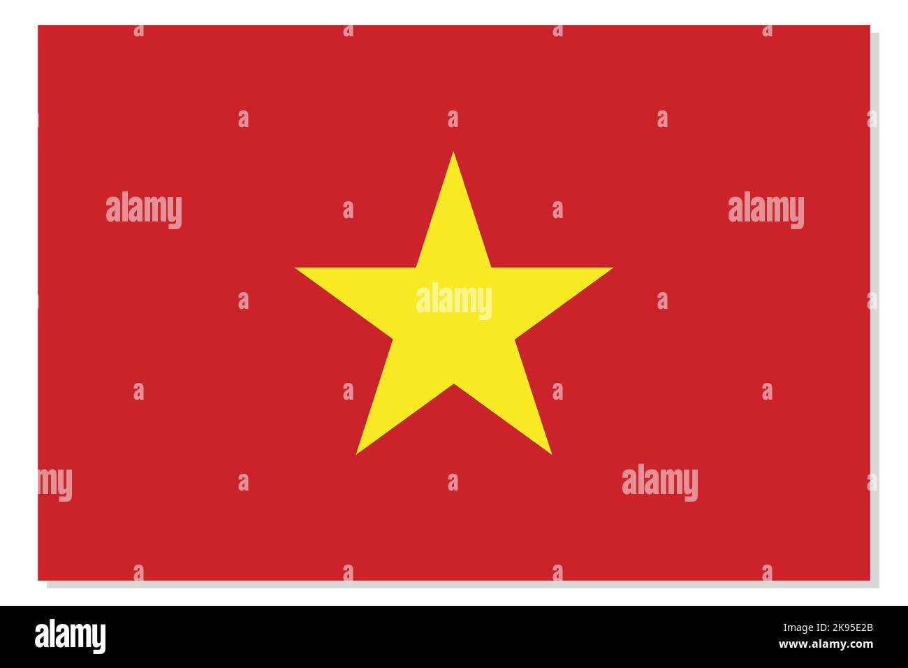 Flag of Vietnam. Vietnamese national symbol in official colors ...