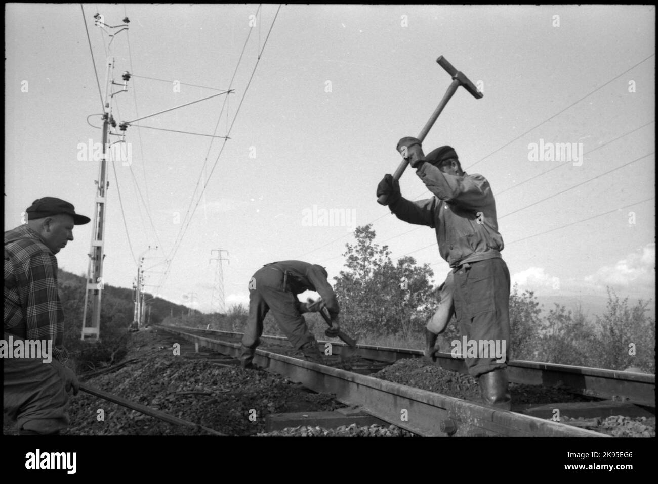 Reflement of the Malmbanan Kiruna-Riks limit Stock Photo - Alamy