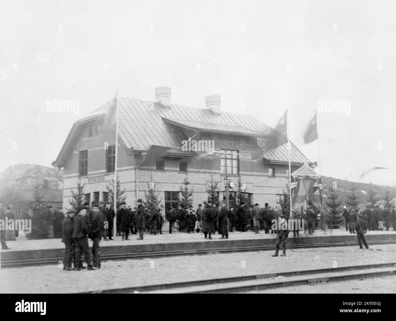 In anticipation of the opening train. The station was put into ...