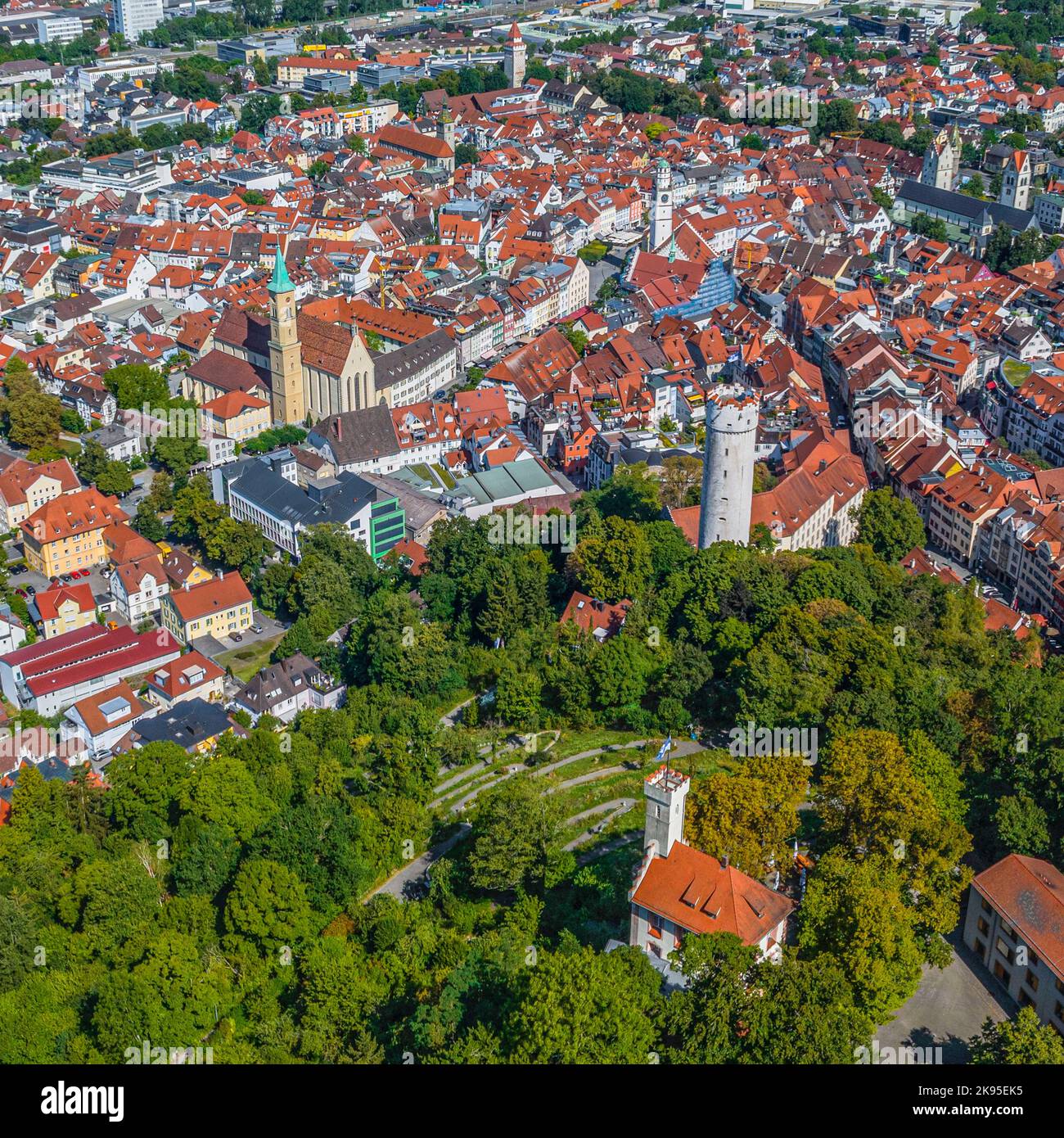 Aerial view to Ravensburg near Lake Constance Stock Photo - Alamy