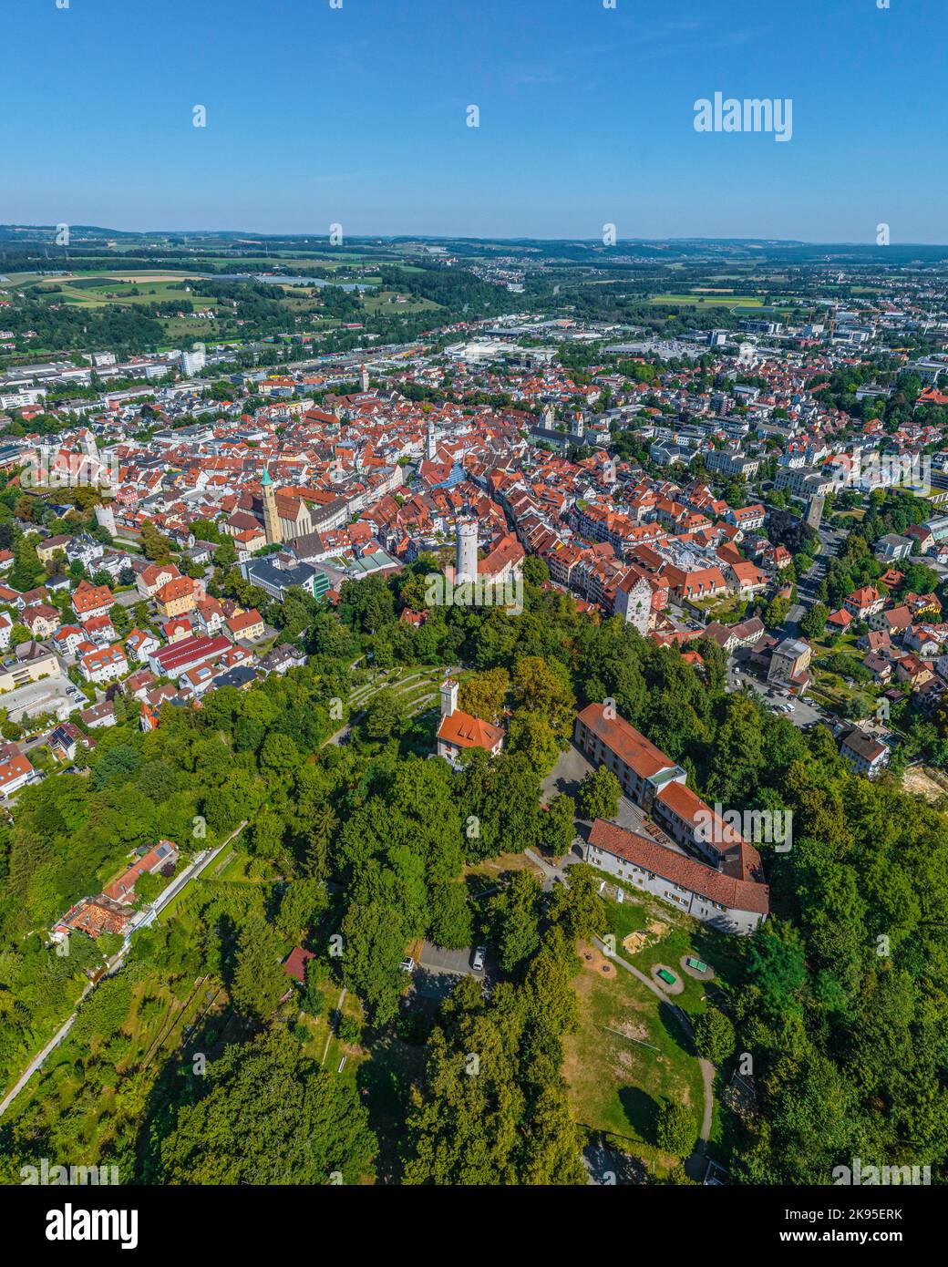 Aerial view to Ravensburg near Lake Constance Stock Photo - Alamy