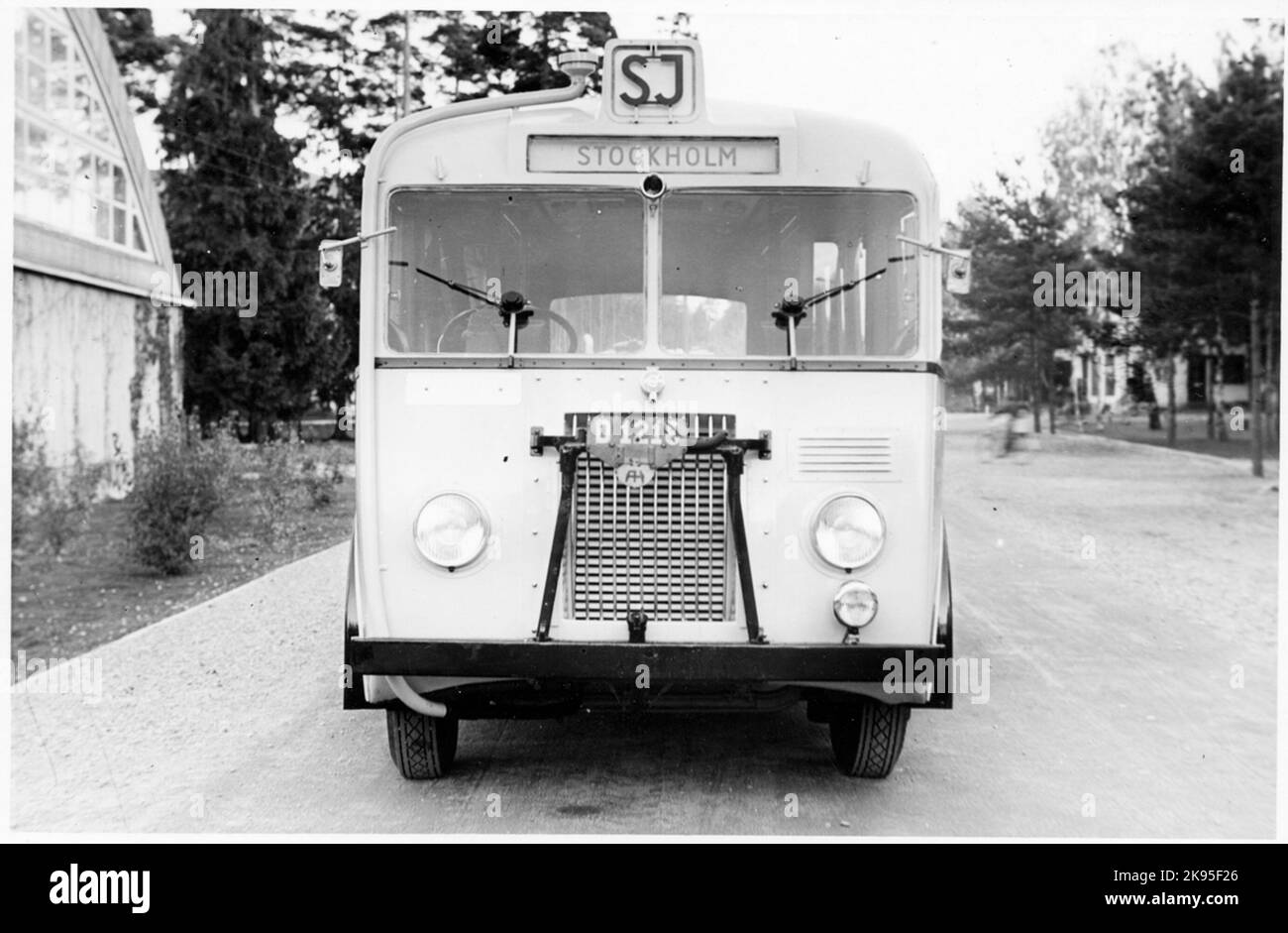 State Railways, SJ Bus with Destination Stockholm Stock Photo - Alamy