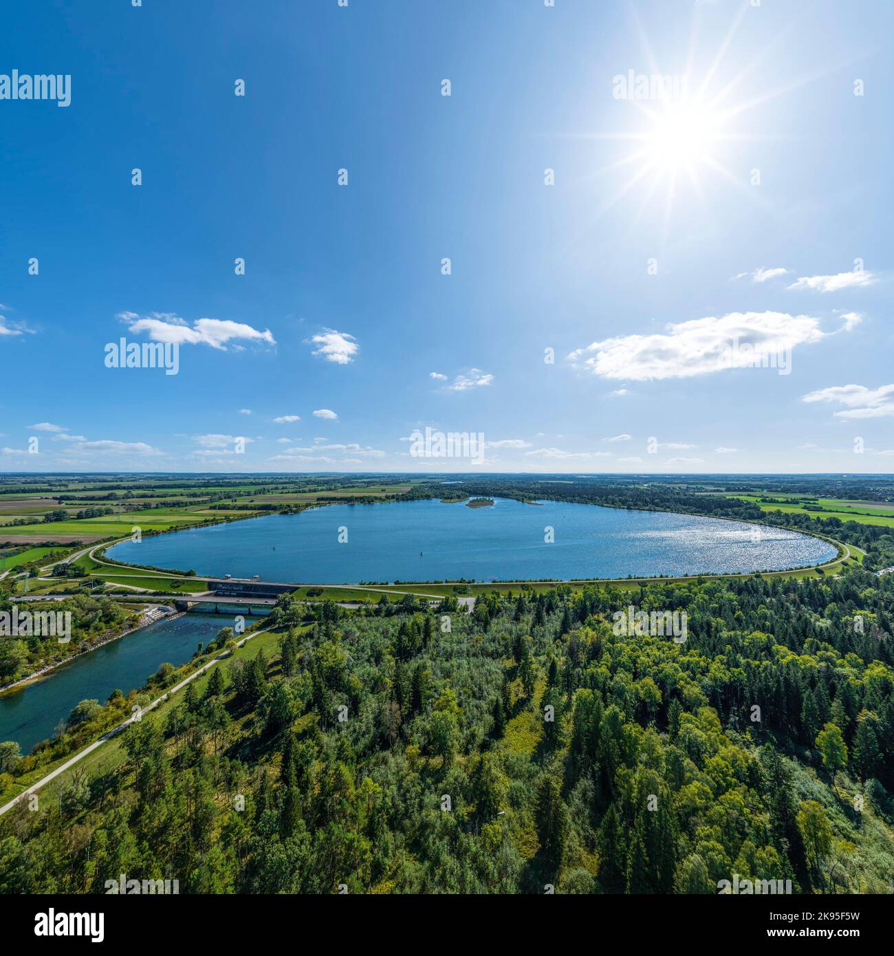 The beautiful landscape around the Mandicho Lake in Lech Valley from ...